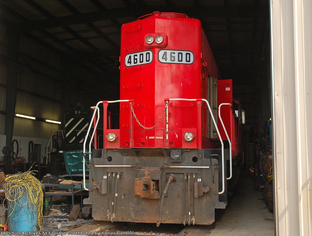 CP 4600 parked in the shop